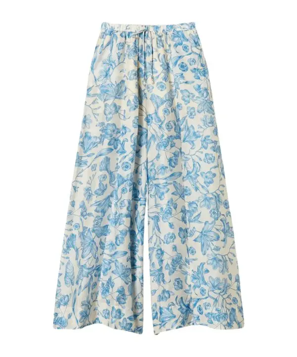 TWINSET Floral Print Palazzo Trousers