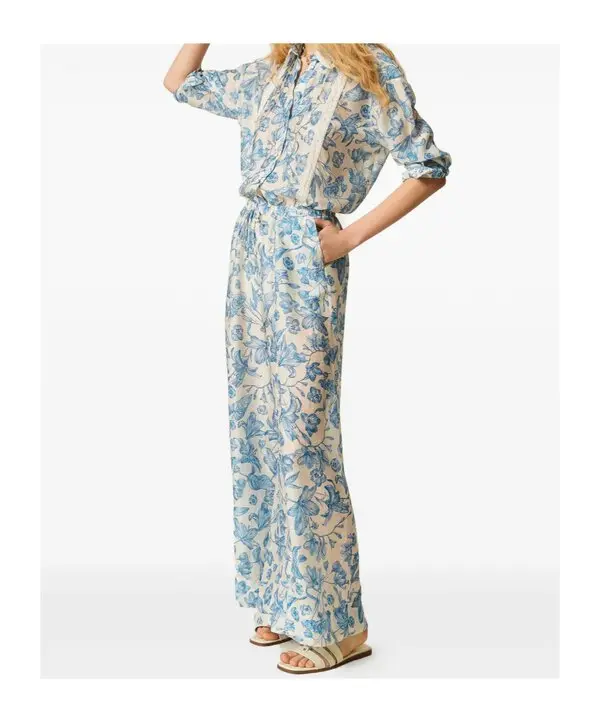 TWINSET Floral Print Palazzo Trousers