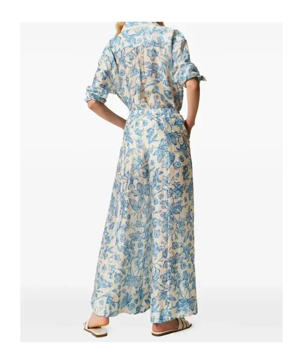 TWINSET Floral Print Palazzo Trousers