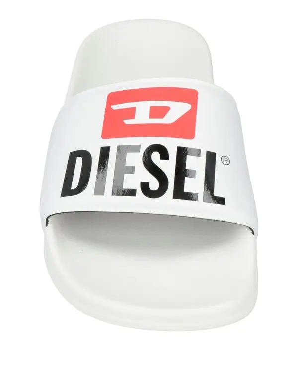 DIESEL® Printed Rubber Slides - White