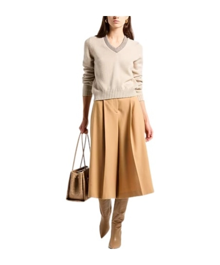 Brunello Cucinelli Solidcolor Cashmere Knit Top