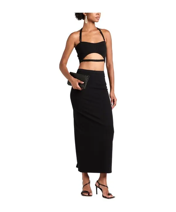 Jacquemus Solid-colored Knitted Cropped Tank Top