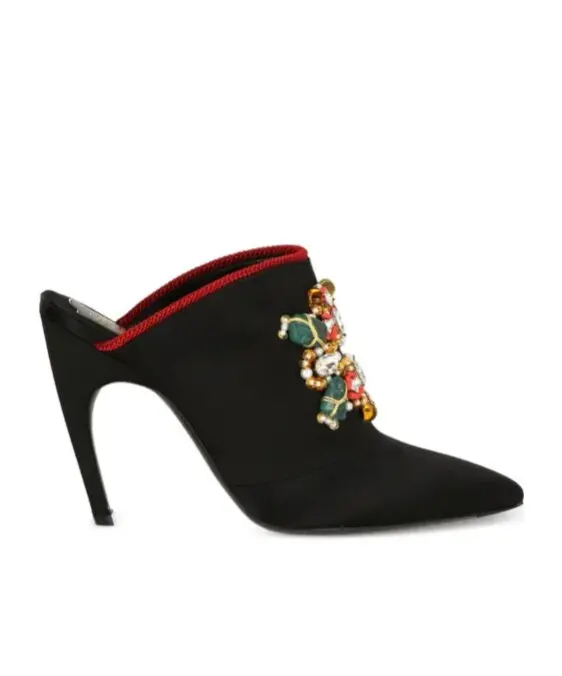 ROGER VIVIER Embellished Pointed Toe Mules