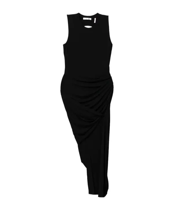 Helmut Lang Asymmetrical Draped Maxi Dress