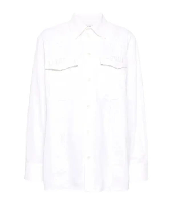 MARINE SERRE Logo Embroidered Shirt