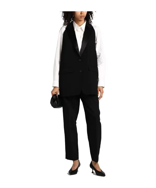 Burberry Sleeveless Tailored Vest With Notch Lapel