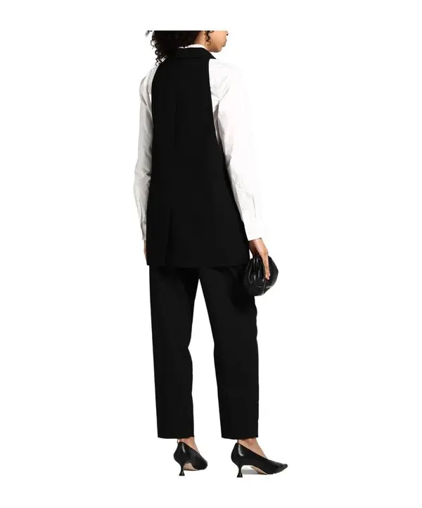 Burberry Sleeveless Tailored Vest With Notch Lapel