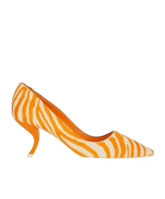 ROGER VIVIER Zebra Print Pointed Toe Pumps