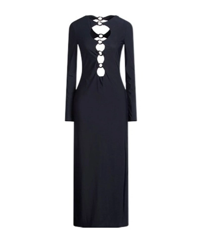 Burberry Long Sleeve Cut Out Maxi Dress