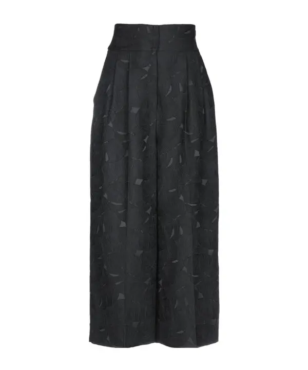 Dolce & Gabbana Printed Wide-leg Trousers - Black