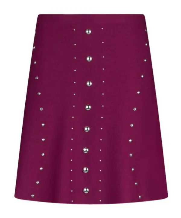 Liu Jo Studded Knit Mini Skirt - Purple