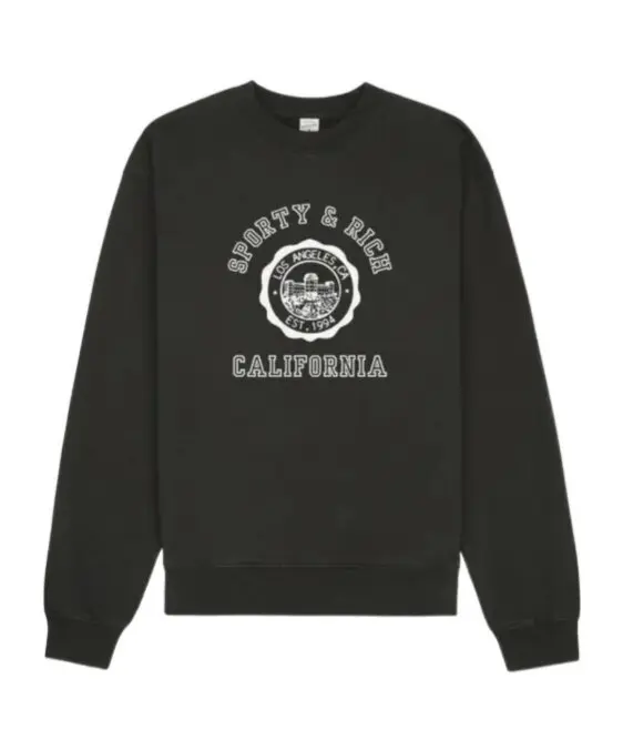 SPORTY  RICH Sporty & Rich California Emblem Crewneck Sweatshirt