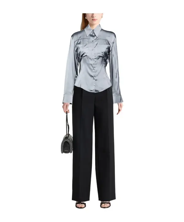 Jacquemus Solid-colored Satin Shirt