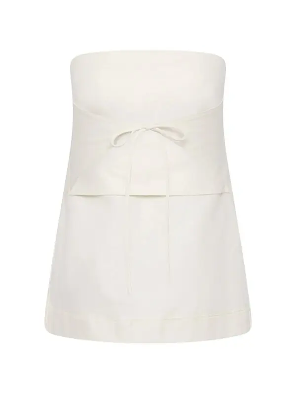 ST. AGNI Strapless Tie Top