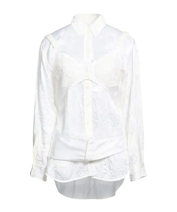 Burberry Satin Shirt With Decorative Embellishments