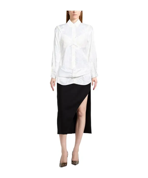 Burberry Satin Shirt With Decorative Embellishments