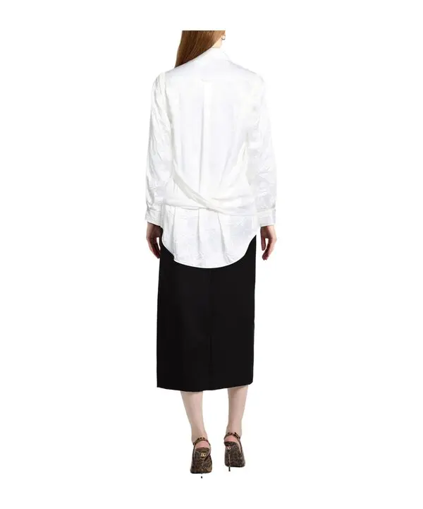 Burberry Satin Shirt With Decorative Embellishments