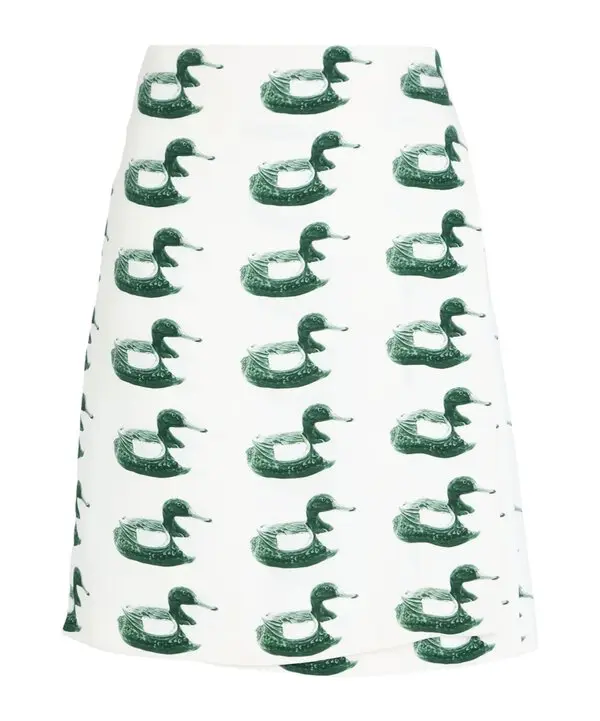 Burberry Printed Skirt - Ivory