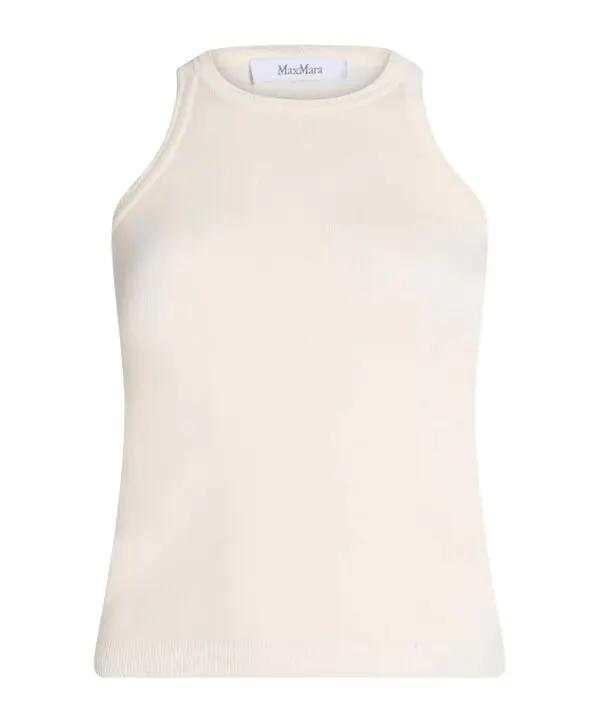 Max Mara Solid-colored Knitted Sleeveless Top
