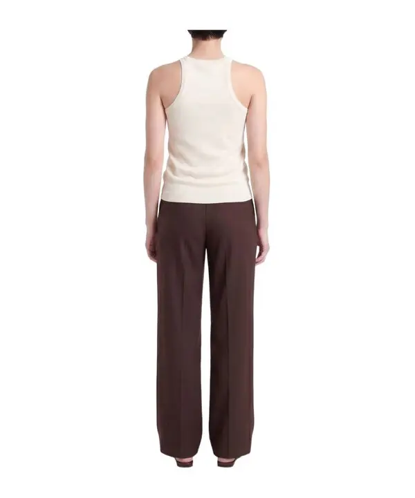 Max Mara Solid-colored Knitted Sleeveless Top