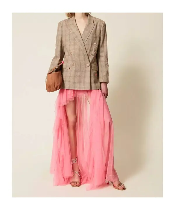 TWINSET X Myfo Asymmetric Tulle Skirt