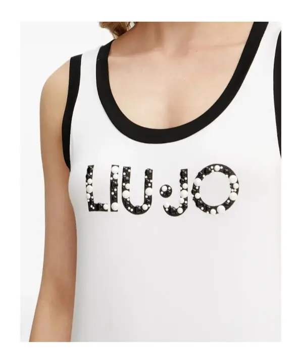 Liu Jo Sleeveless Pearl-embellished Midi Dress