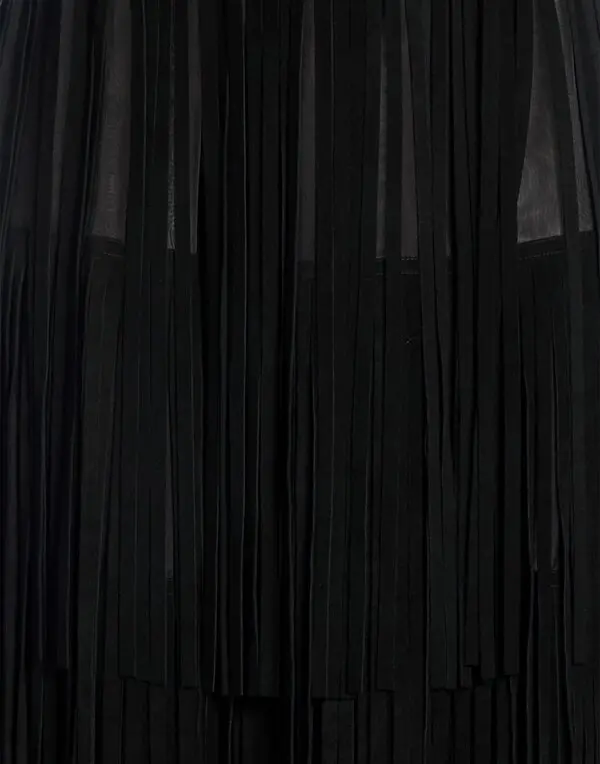 Dolce & Gabbana Suede-paneled Umbrella Skirt
