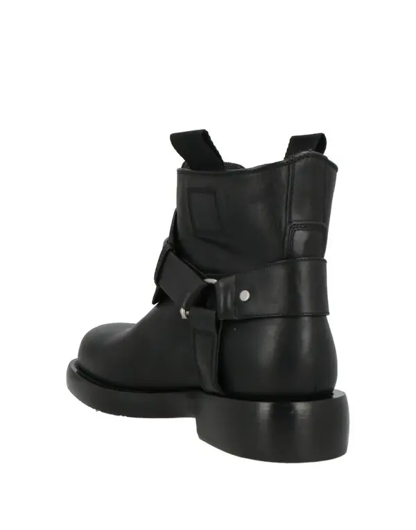 Burberry Leather Buckled Ankle Boots
