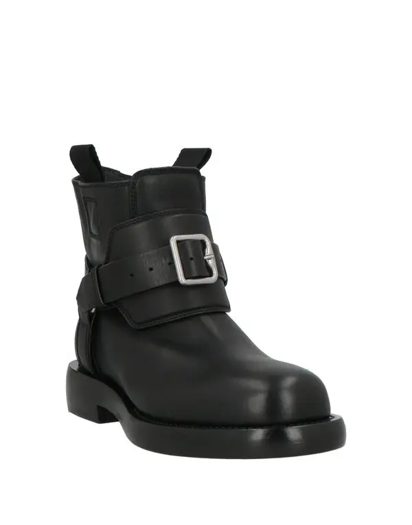 Burberry Leather Buckled Ankle Boots