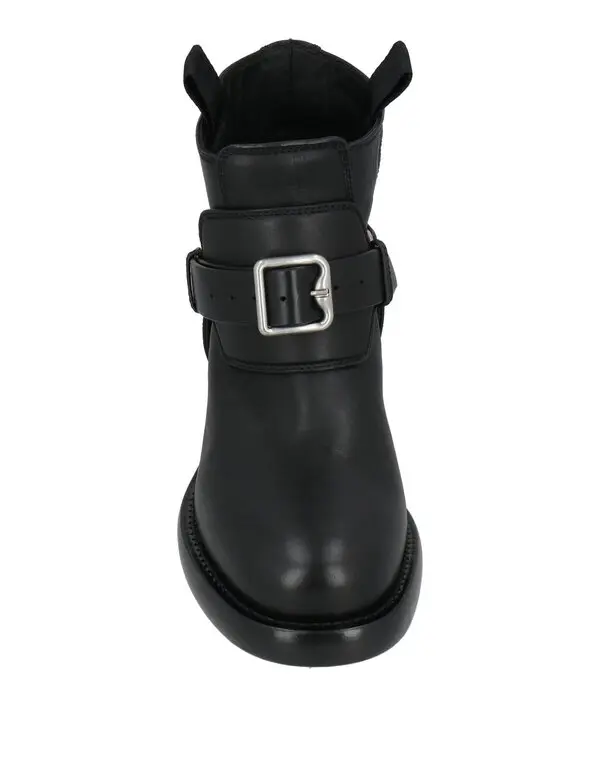 Burberry Leather Buckled Ankle Boots