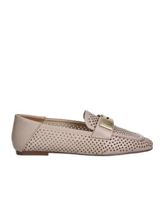 Liu Jo Perforated Square Toe Loafers
