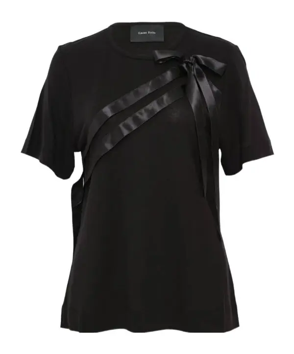 Simone Rocha Bow Sash Short-sleeves T-shirt