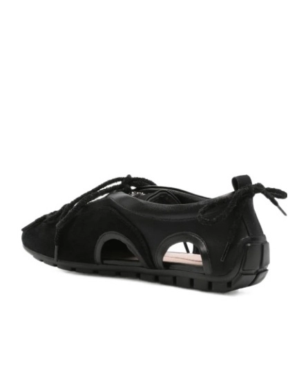 Simone Rocha Cut-out Lace-up Sneakers - Black