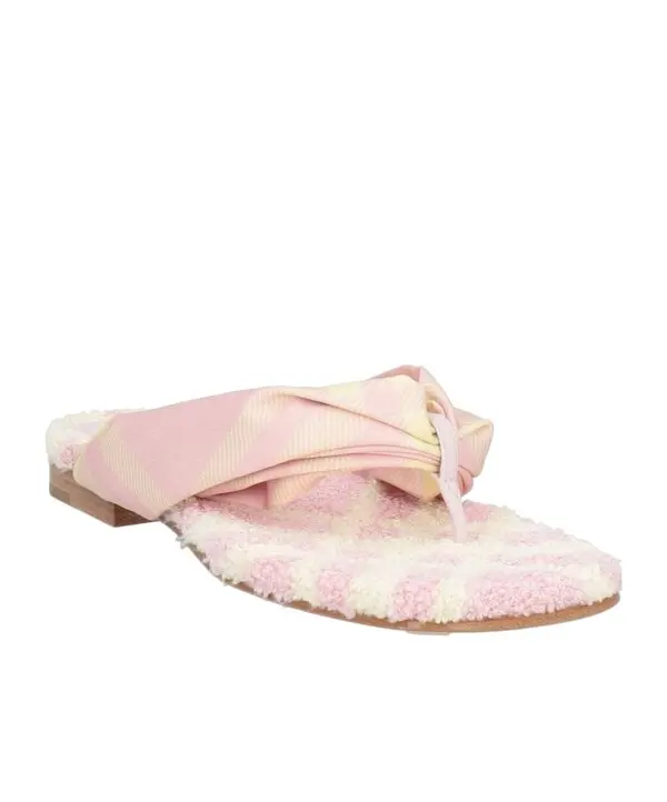 Burberry Checkered Flip Flops