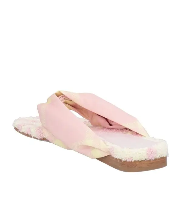 Burberry Checkered Flip Flops