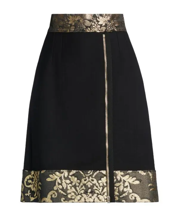 Dolce & Gabbana Two-tone Metal Mini Skirt - Black