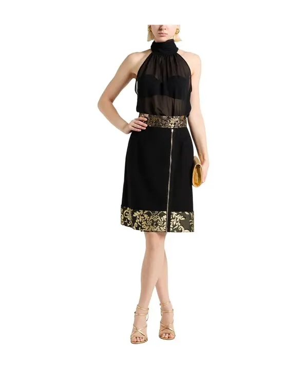 Dolce & Gabbana Two-tone Metal Mini Skirt