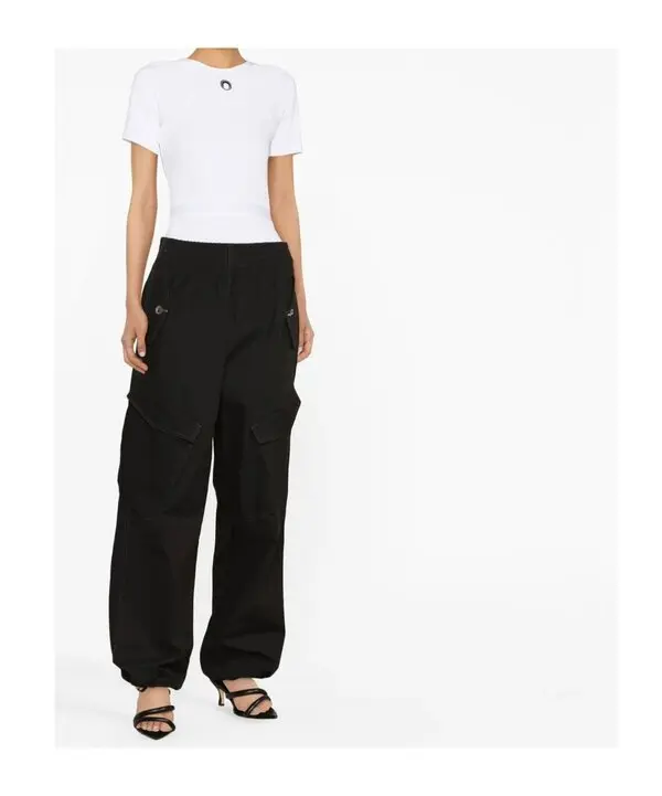 MARINE SERRE Logo Print Bodysuit