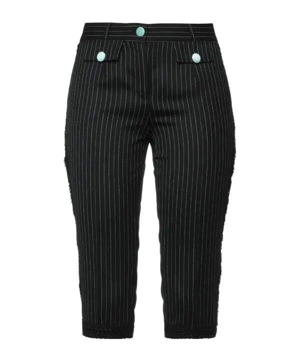 Dolce & Gabbana Striped Lace Trousers - Black