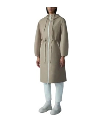Mackage Mekelle Drawstring Hooded Raincoat - Nude
