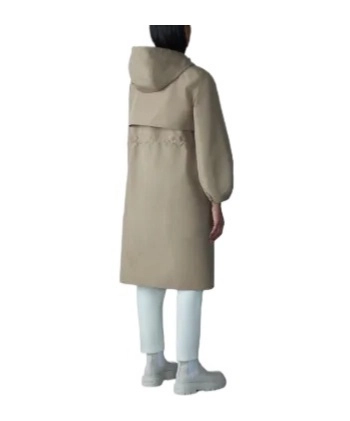 Mackage Mekelle Drawstring Hooded Raincoat - Nude