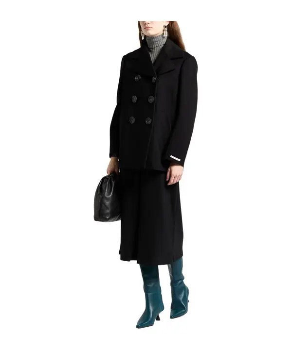 Sportmax Double-breasted Long-sleeve Coat