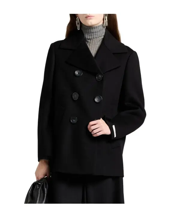 Sportmax Double-breasted Long-sleeve Coat