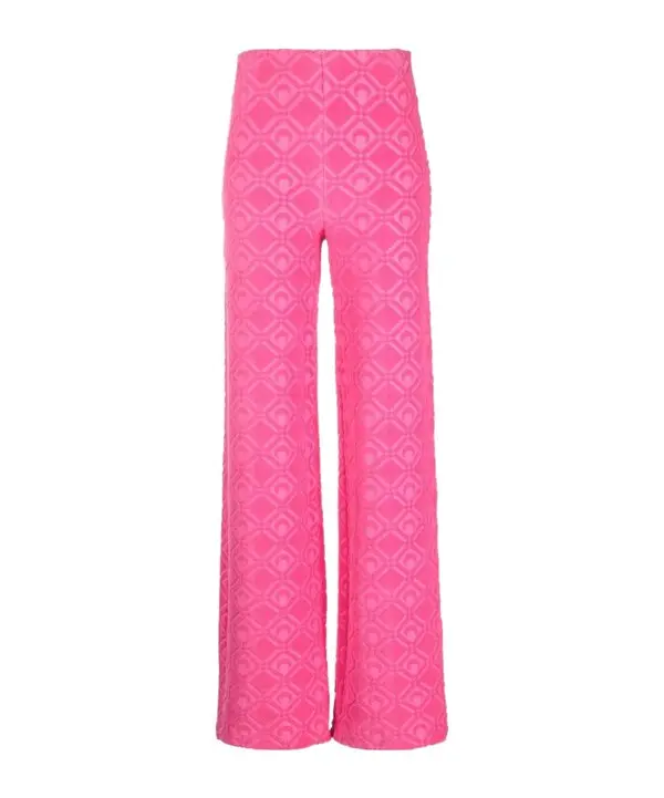 MARINE SERRE Logo Jacquard Flare Track Pants