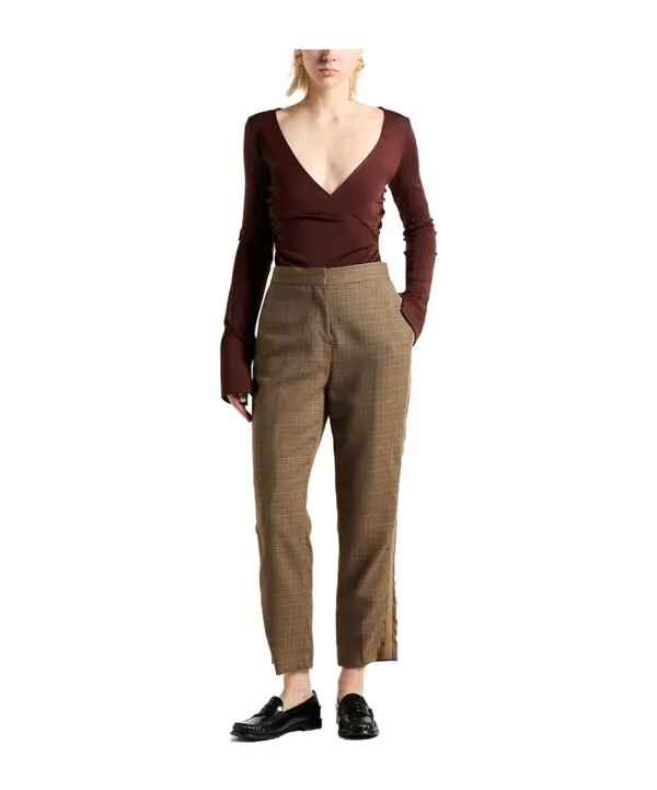 Burberry Plaid Straight-leg Trousers
