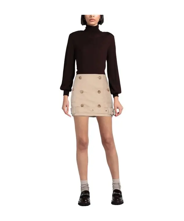Burberry Solid-colored Wrap Skirt