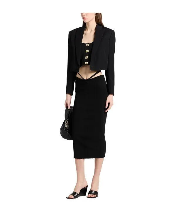 Jacquemus Ribbed Knit Midi Skirt