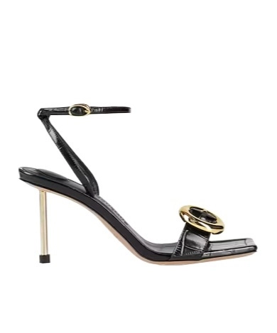 Jacquemus Crocodile Print Slingback Sandals