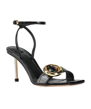 Jacquemus Crocodile Print Slingback Sandals