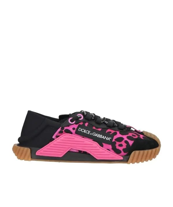 Dolce & Gabbana Color Block Leopard Print Sneakers